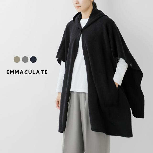 EMMACULATE エマキュレイト  ウール カシミヤ フード付き ニット ポンチョ 2253k-01360-ms 2025aw新作 レディース クーポン対象