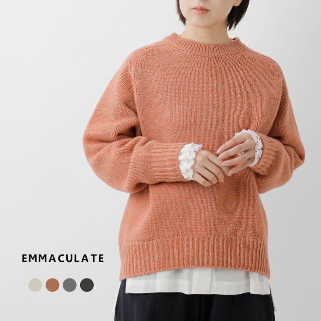 EMMACULATE エマキュレイト  ウール カシミヤ ローゲージ ニット プルオーバー 2254k-54390 レディース 2025aw新作 クーポン対象