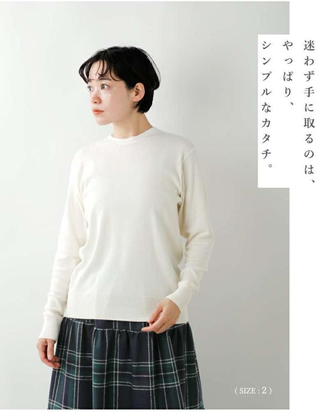 ジチピ ニット セーター GICIPI  コトーネソフト コットン クルーネック プルオーバー “FRAGORA” 2513a  クーポン対象