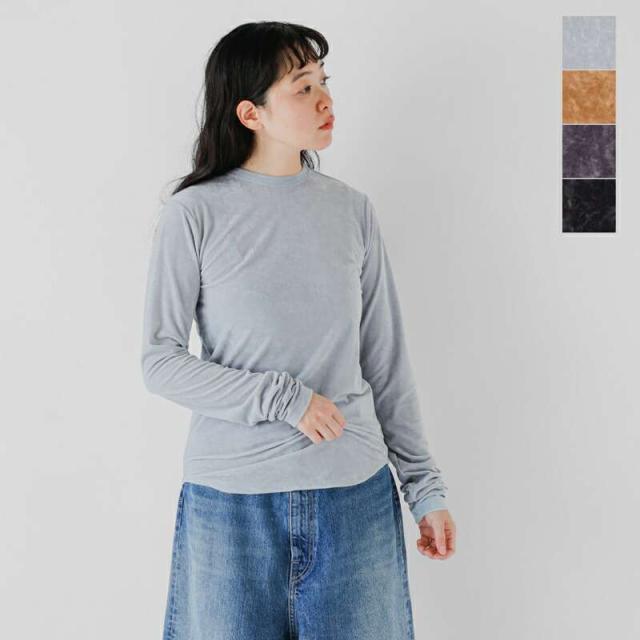 ケラウズランブラ Tシャツ CaRouseLamBRa  クラッシュベロア ドット 長袖 クルーネック プルオーバー 252-434  ☆☆ クーポン対象