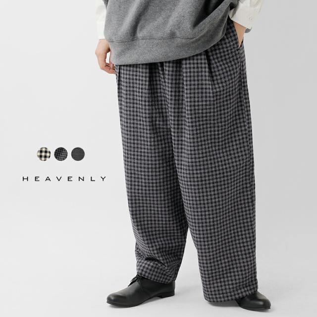 heavenly ヘブンリー  コットンリネン チェック イージーパンツ 2550051 レディース 2025aw新作 クーポン対象
