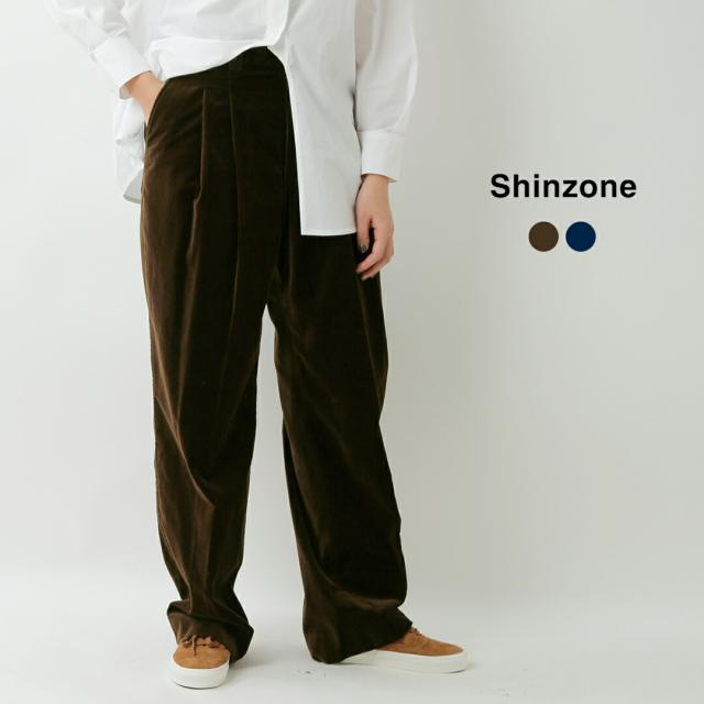 Shinzone シンゾーン  オーガニックコットン ベルベット トムボーイパンツ “ORGANIC VELVET TOMBOY PANTS” 25amspa07 レディース 2025aw新作  クーポン対象