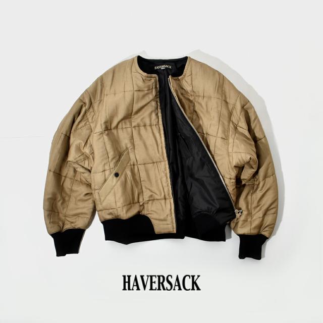 HAVERSACK ハバーサック  シルク キルティング ノーカラー ブルゾン 472528 レディース 2025aw新作 クーポン対象