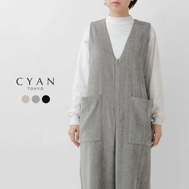 CYAN TOKYO シアントーキョー  スラブモール ビッグ ポケット サロペット 507419 レディース 2025aw新作 クーポン対象