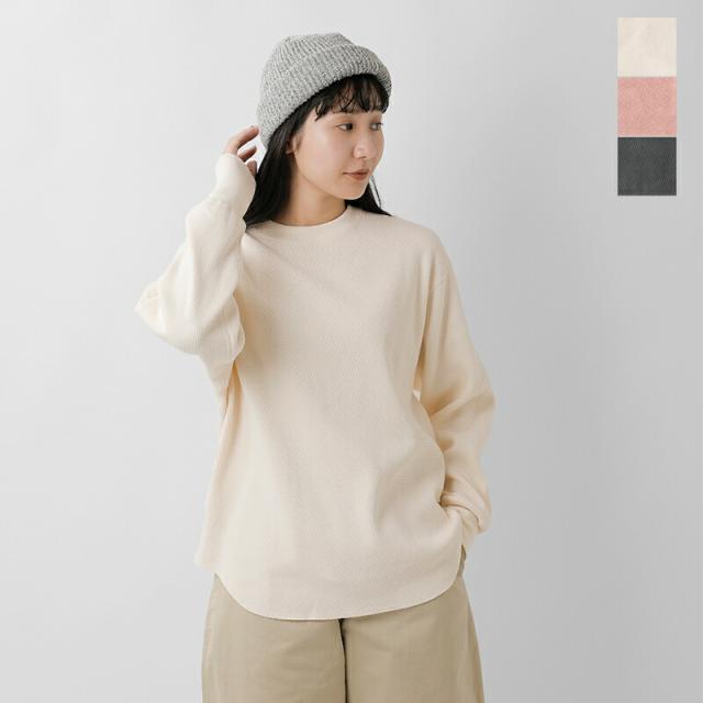 Healthknit ヘルスニット  サーマルキングワッフル クルーネック 長袖 Tシャツ 52036-nk 2025aw新作 レディース クーポン対象