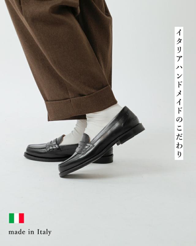 DIEGO BELLINI ディエゴベリーニ フラット レザー  ローファー “BUFALO” 602-bufalo-ms 2025aw新作   レディース  クーポン対象