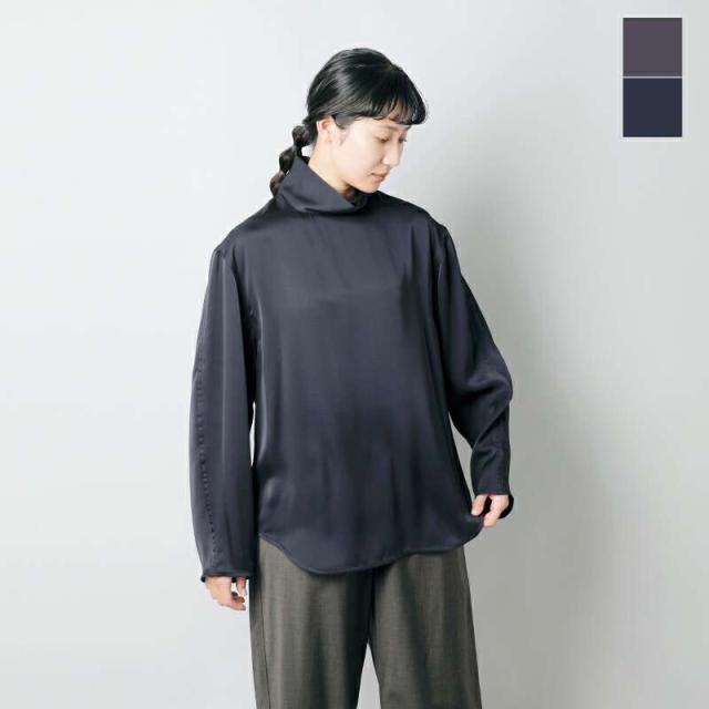 ロエフ ブラウス LOEFF  サテン ハイネック プルオーバー ブラウス 8821-2-990082  ☆☆ クーポン対象