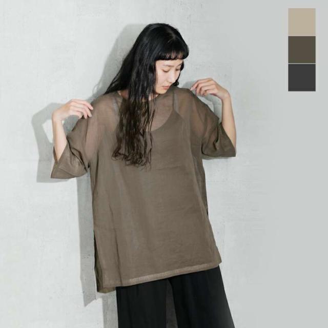 50%OFF スカディ ブラウス Squady コットン ドライ オーガンジー Ｔシャツ 909-1283 クーポン対象