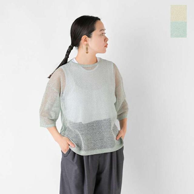 60%OFF アダワス Tシャツ ADAWAS リネン オープンニット セミ シアー プルオーバー “OPEN-KNIT SEMI-SHEER TEE” adws-407-41 ☆☆ クーポン対象