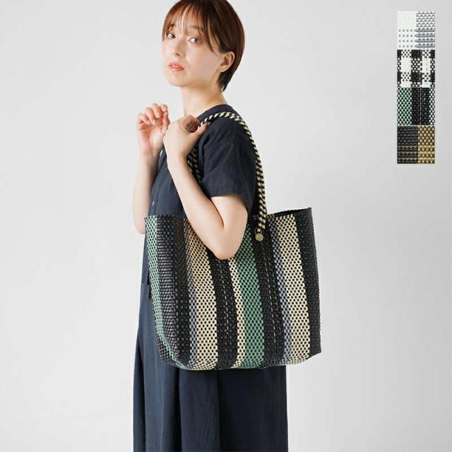 レトラ かごバッグ Letra  メルカドバッグ Mサイズ “GINGAM / ARENA / RAYA” arena-g-r-m  クーポン対象