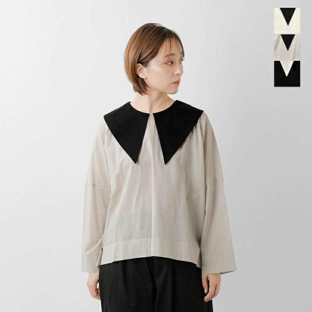 マガリ ブラウス MAGALI コットン シルク ビッグカラー プルオーバー bl268 ☆☆ クーポン対象