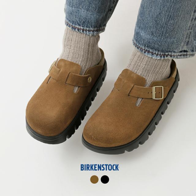 papillio by BIRKENSTOCK パピリオ バイ ビルケンシュトック  ボストンチャンキー スエードレザー ナロー フラット サンダル “BOSTON CHUNKY” boston-chunky レディース 2025aw新作  クーポン対象