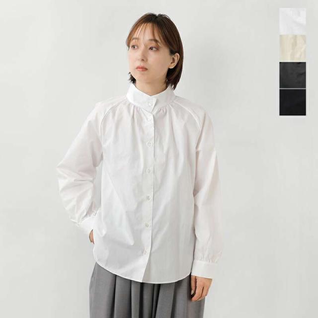 Commencement コメンスメント  コットン スタンド シャツ “Stand shirt” c-314-mt 2025aw新作 レディース クーポン対象
