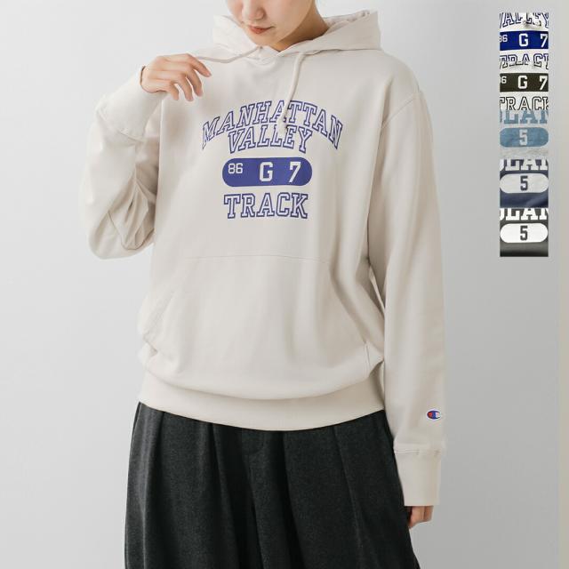 Champion チャンピオン USAコットン フレンチテリー フーデッド スウェットシャツ c3-c122-123-yo 2025aw新作 レディース ☆☆ クーポン対象