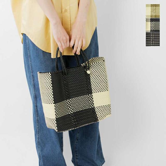 レトラ かごバッグ Letra  メルカドバッグ S “CROSS LINE / MINI CHECK” mcheck-cline-s  クーポン対象
