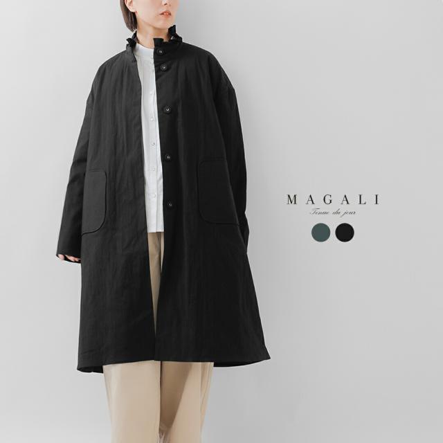 MAGALI マガリ  オールド コットン ナイロン リネン フリルカラー パディット コート ct11 レディース 2025aw新作 クーポン対象