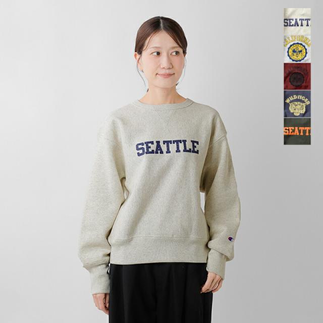 Champion チャンピオン  リバースウィーブ クルーネック スウェットシャツ cw-c003-nk 2025aw新作 レディース クーポン対象