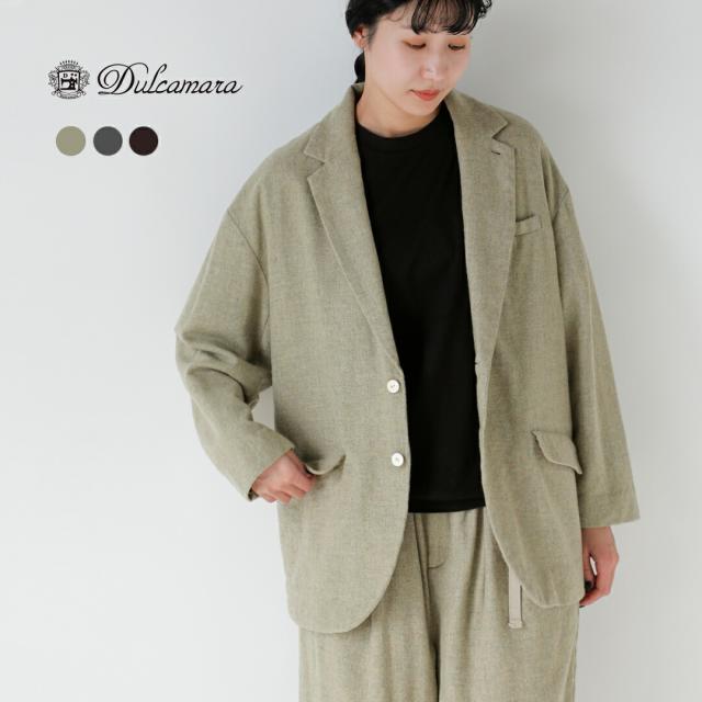 Dulcamara ドゥルカマラ  縮絨ウール 2way カラー ジャケット d225-j332 レディース 2025aw新作 クーポン対象
