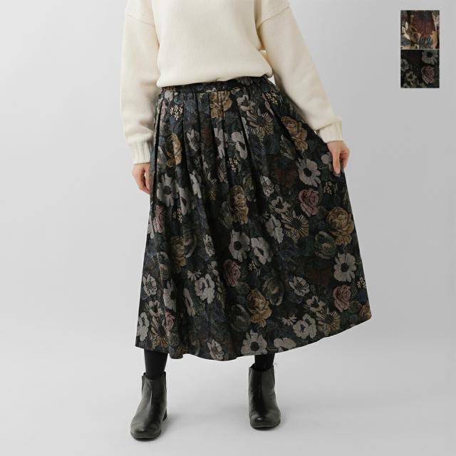 denicher デニシェ  コットン ビエラゴブランプリント ギャザー スカート ds253078-nk 2025aw新作 レディース クーポン対象