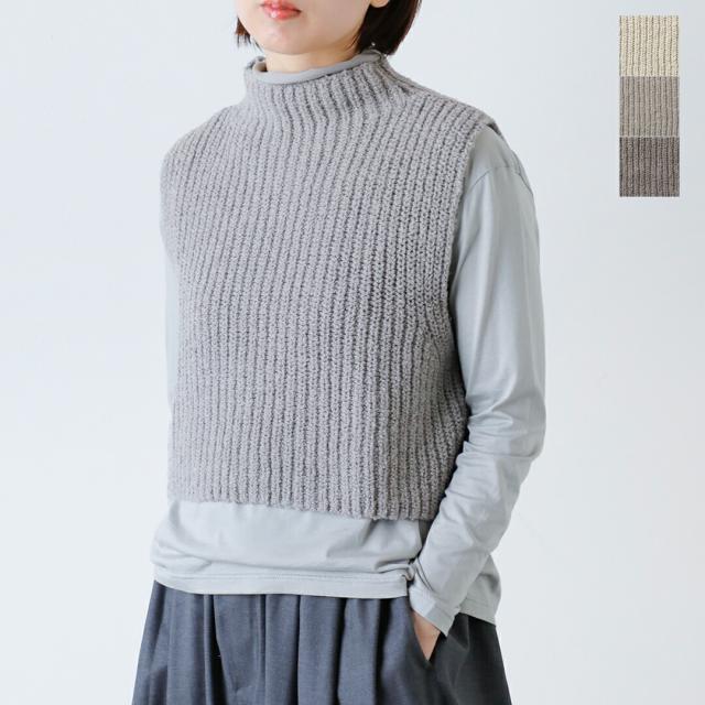 evam eva エヴァムエヴァ  ウール アルパカ アゼ ベスト e253k053-kr 2025aw新作 レディース ☆☆ クーポン対象