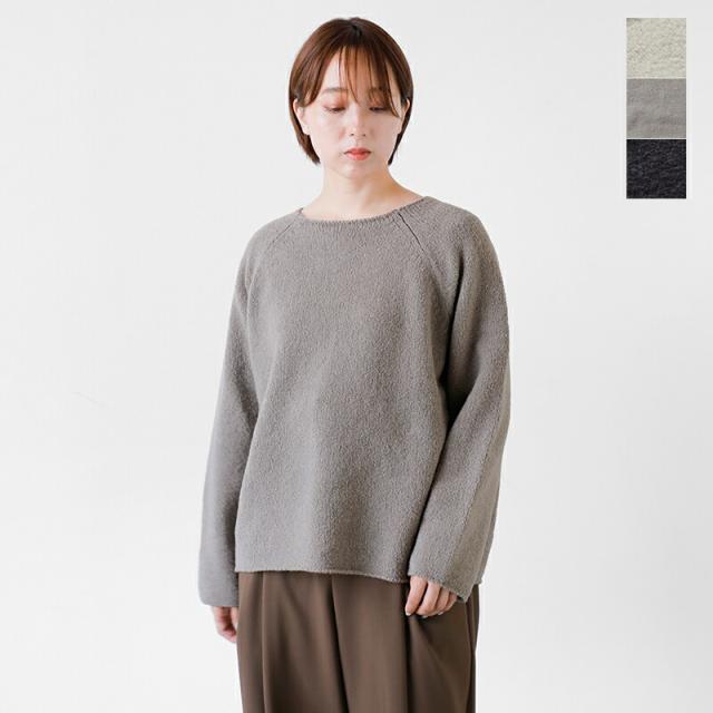 evam eva エヴァムエヴァ  リニューウール ラグラン プルオーバー e253k102-kr 2025aw新作 レディース クーポン対象