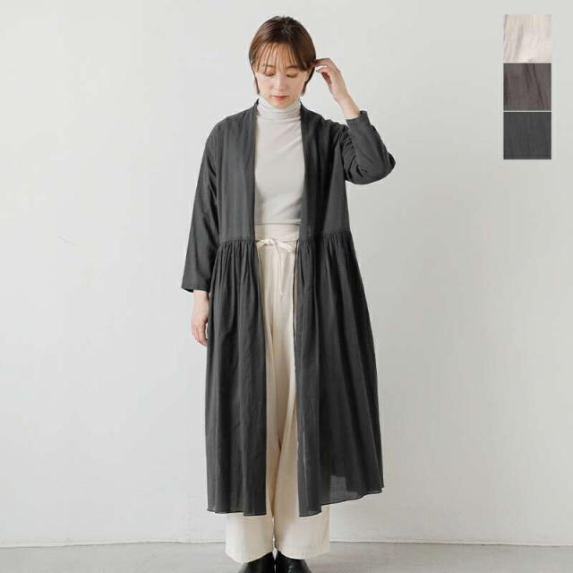 エヴァムエヴァ カーディガン evam eva  コットン ギャザー ローブ e253t021  ☆☆ クーポン対象