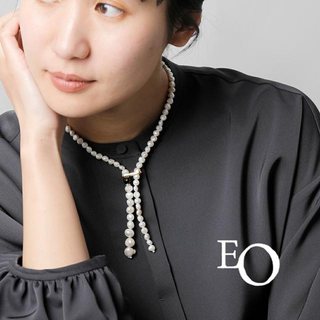 EO イオ  パール ミックス ラリエット ネックレス “Pearl mix lariat necklace” eo24aw-12 レディース 2025aw新作 クーポン対象