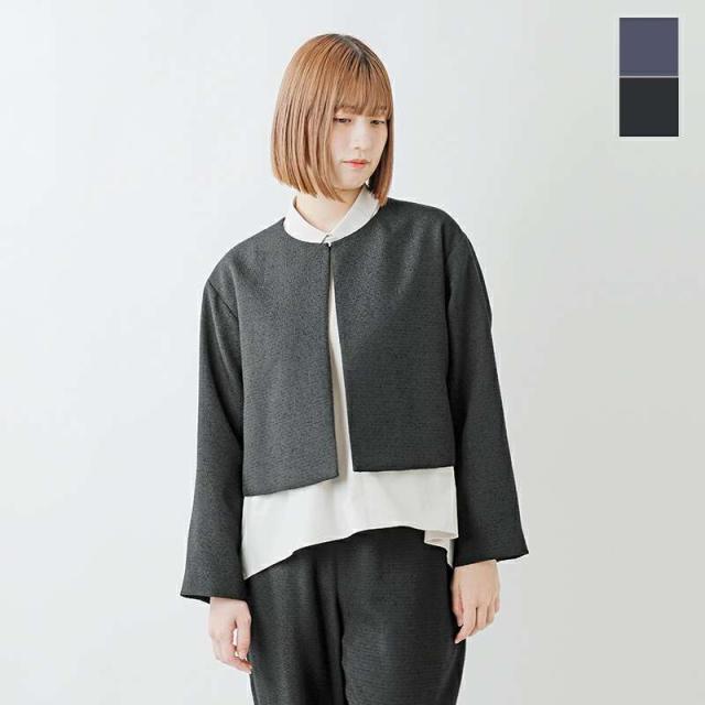 ヌーイ nooy  ブークレ ジャガード ブラック ボレロ ジャケット fjk09 アウター  クーポン対象