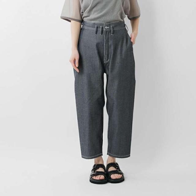 フィル マム FIR MUM  強撚 コットン混 ハイウエスト ドライデニム パンツ fk-fr0604dm パンツ  クーポン対象