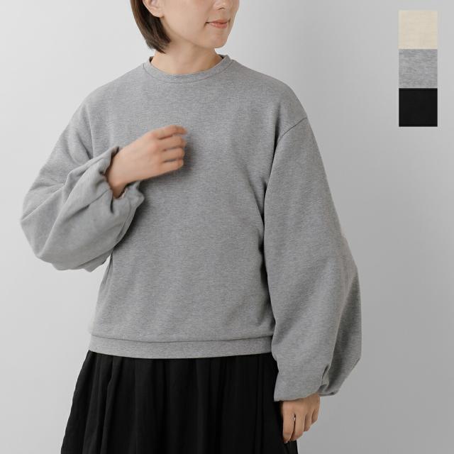 Gauze# ガーゼ  コットン ボリュームスリーブ 裏毛 プルオーバー “VOLUME SLEEVE URAKE PULL OVER” g1127-nk レディース 2025aw新作 ☆☆ クーポン対象