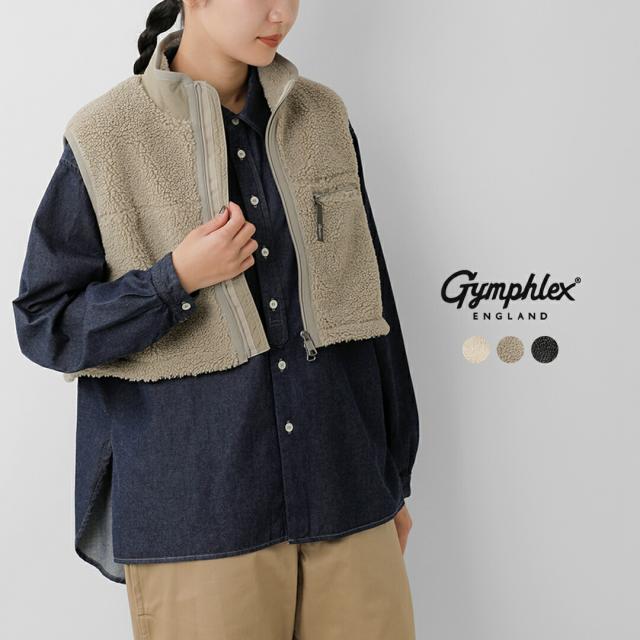 Gymphlex ジムフレックス  コージーライトボア ショート ベスト gy-a0568bol レディース 2025aw新作  クーポン対象