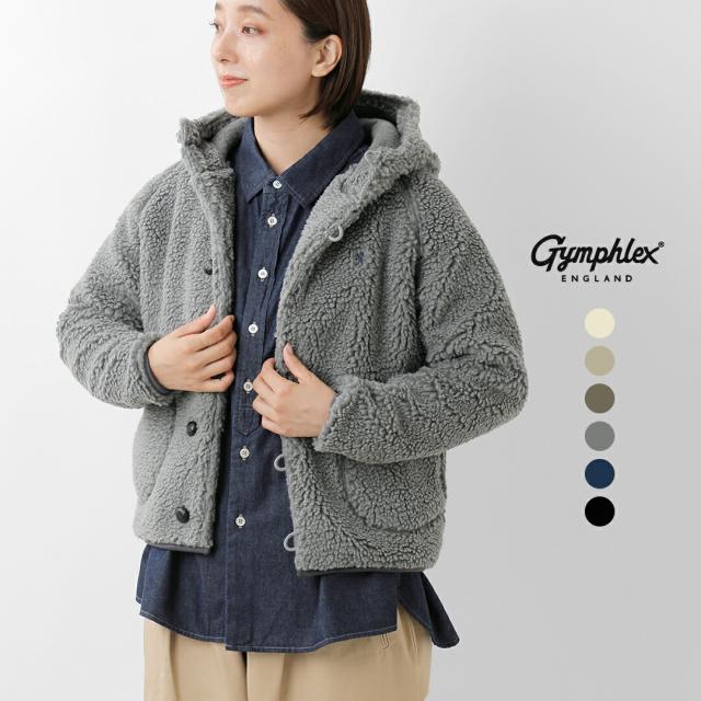 Gymphlex ジムフレックス くるみボタン ボア フーデッド ジャケット j-1185boa-tr ユニセックス 2025aw新作  クーポン対象