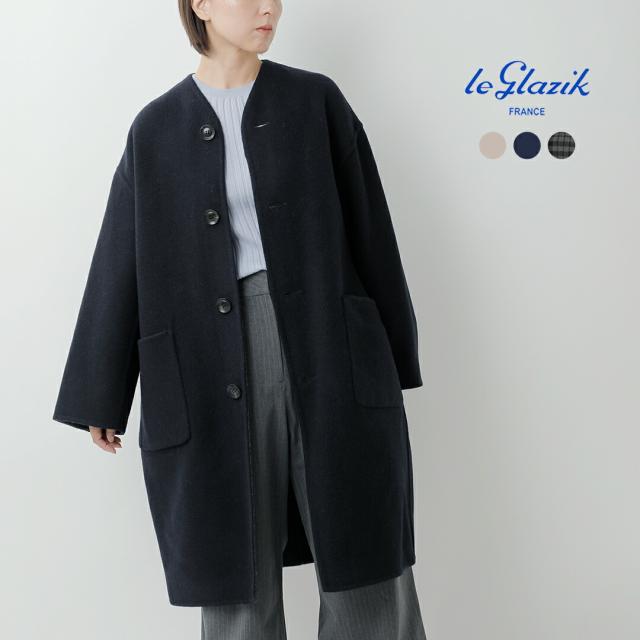 Le Glazik ルグラジック SUPER100s ウール リバーシブル カラーレス コート jl-8982mfw-25aw 2025aw新作 レディース クーポン対象