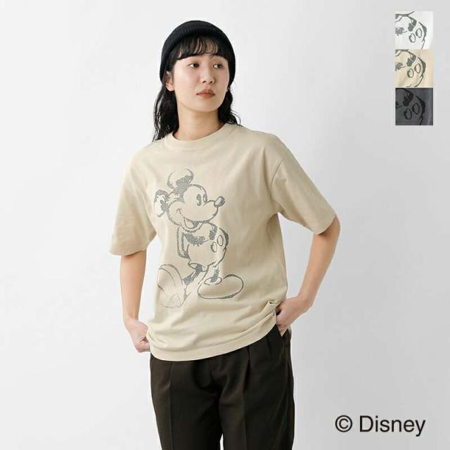 ジョンブル Tシャツ Johnbull  コットン「ミッキーマウス」プリント Tシャツ “「MICKEY MOUSE」 T” jt252c02  クーポン対象