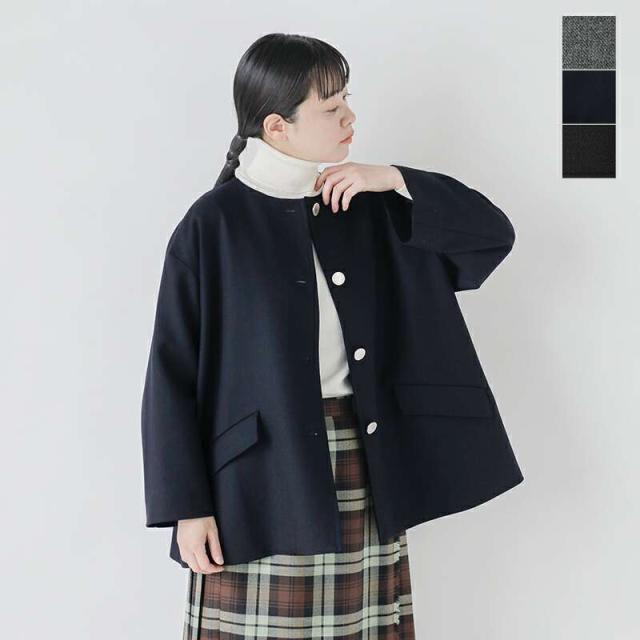トラディショナルウェザーウェア Traditional Weatherwear  ドライウール ツイル リントン ノーカラー ショート コート “LINTON N/C SHORT” l252kgfco0471gn アウター  クーポン対象
