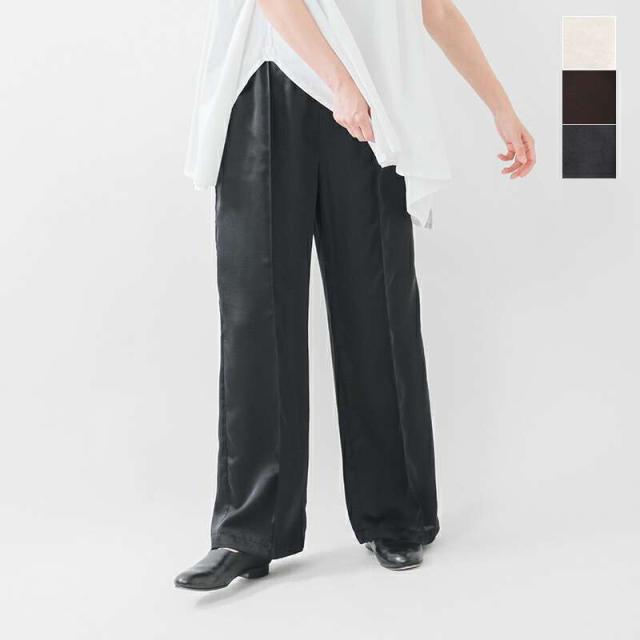 50%OFF オードリーアンドジョンワッド audrey and john wad シルキー サテン イージー ワイド パンツ l4313 パンツ ☆☆ クーポン対象