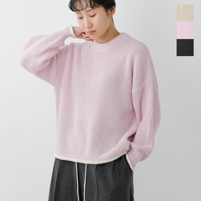 audrey and john wad オードリーアンドジョンワッド  和紙ミックス クルーネック 長袖 プルオーバー l5704-mn 2025aw新作 レディース ☆☆ クーポン対象