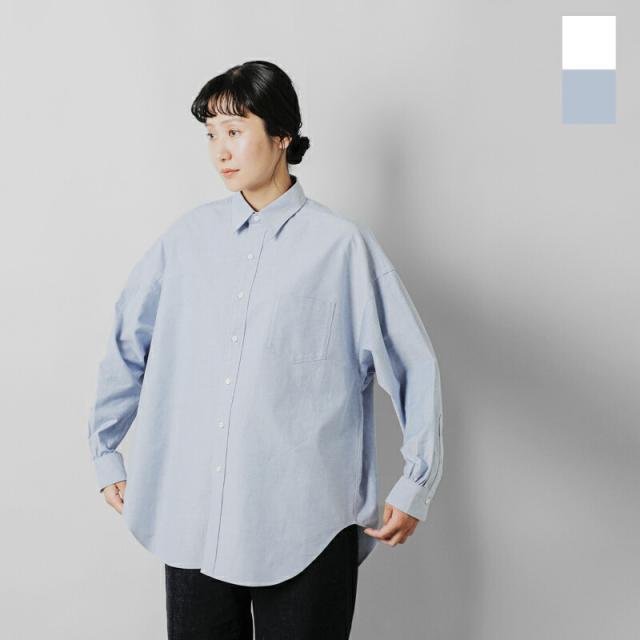 LENO リノ  コットン オックスフォード レギュラーカラー 長袖シャツ “OXFORD SHIRTS” leno-sh002-ms 2025aw新作 レディース クーポン対象