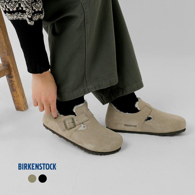 BIRKENSTOCK ビルケンシュトック  ロンドンシアリング スエードレザー ボア ナロー フラット シューズ “LONDON SHEARLING” london-shearling レディース 2025aw新作 クーポン対象