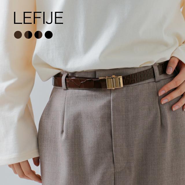 LEFIJE レフィエ  スムースレザー 型押し ベルト “RVS Tresor Mattise Coco” m5187b-rvs レディース 2025aw新作 クーポン対象