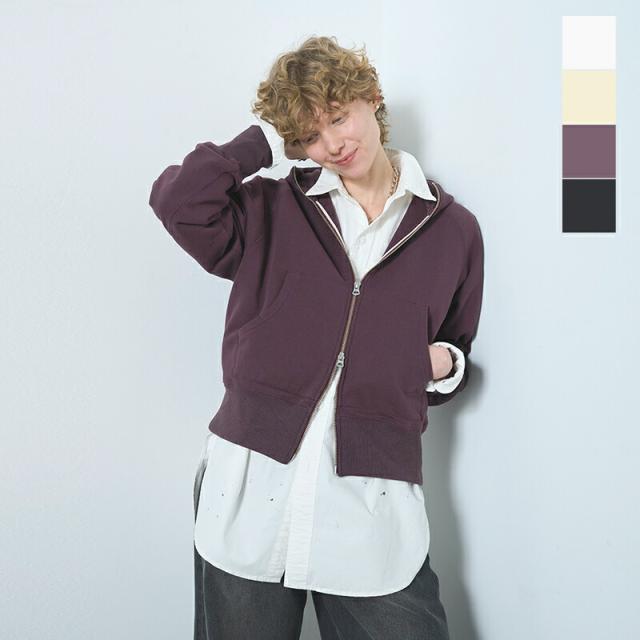 kha:ki カーキ  ハイゲージ裏毛 ジップアップ スウェットパーカー “ZIP UP HOODIE” mil25fcs3465-yo 2025aw新作 レディース ☆☆ クーポン対象