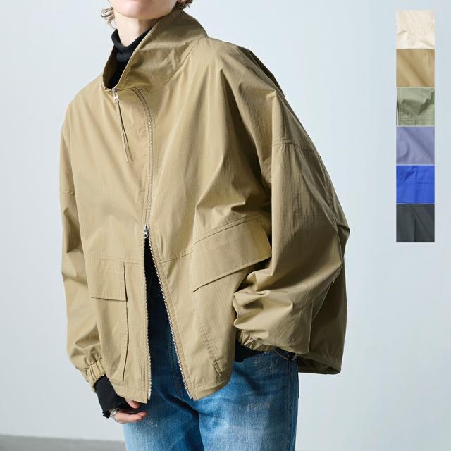 kha:ki カーキ ライト リップストップ スタンドカラー ジップアップ ジャケット “STAND COLLAR JACKET” mil25hjk3232-mn 2025aw新作 レディース  クーポン対象