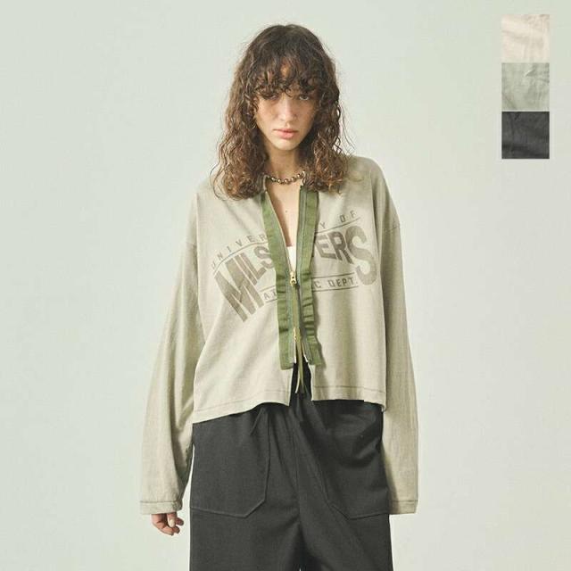 カーキ カーディガン kha:ki  コットン リメイク Tシャツ カーディガン “REMAKE TEE CARDIGAN” mil25scs3460  ☆☆ クーポン対象