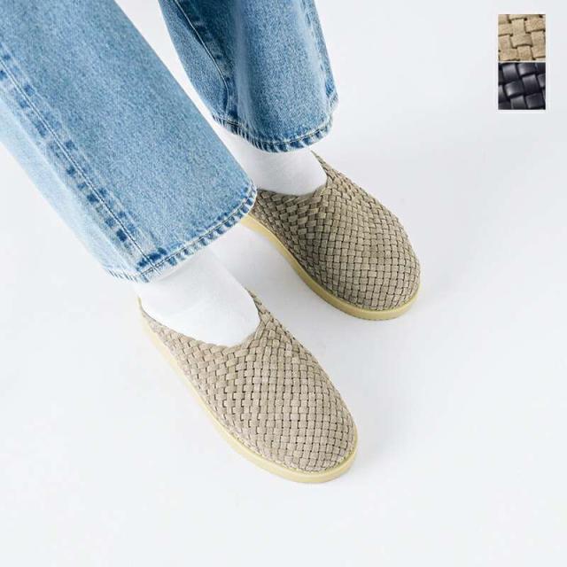 モールシューズ スリッポン靴 シューズ molle shoes メッシュレザー モックシューズ “WOVEN LEATHER CROG” mls210301-16 ☆☆ クーポン対象