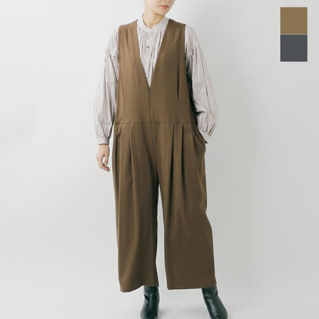 MANON マノン  スリータック ワイド サロペット “THREE TUCK WIDE SALOPET” mnn-op-117-yo 2025aw新作 レディース ☆☆ クーポン対象