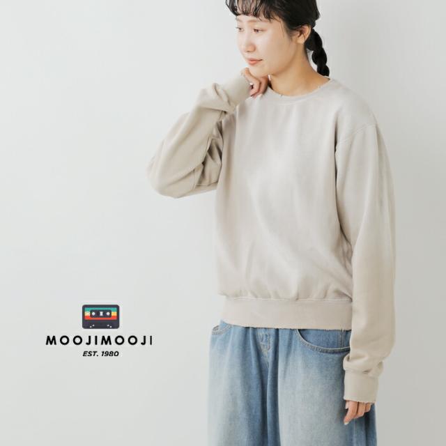 MOOJIMOOJI ムージームージー  コットン クラシック クルーネック エイジド スウェットシャツ “CLASSIC CREWNECK AGED” moo-25f-10-ms 2025aw新作 レディース クーポン対象