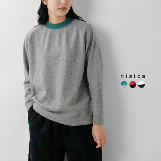 nisica ニシカ  ウール クルーネック カットソー プルオーバー nis-1361 レディース 2025aw新作 ☆☆ クーポン対象