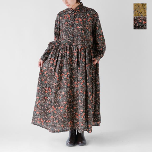 SOIL ソイル  60s キャンブリック フラワープリント レギュラー カラー ワンピース nsl25594-kr レディース 2025aw新作 クーポン対象