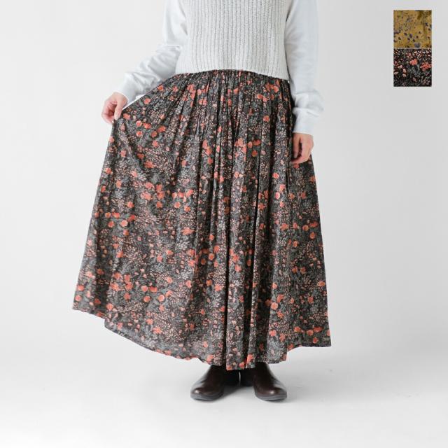 SOIL ソイル 60s キャンブリック フラワープリント ギャザー スカート nsl25595-kr レディース 2025aw新作 ☆☆ クーポン対象
