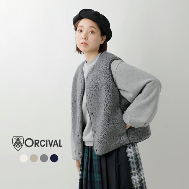 ORCIVAL オーチバル オーシバル  ボアフリース ラウンドネック ベスト or-a0742bff レディース 2025aw新作 クーポン対象